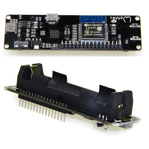 Jual WeMos D1 ESP-Wroom-02 WiFi Nodemcu + Module 18650 Battery Charge ...