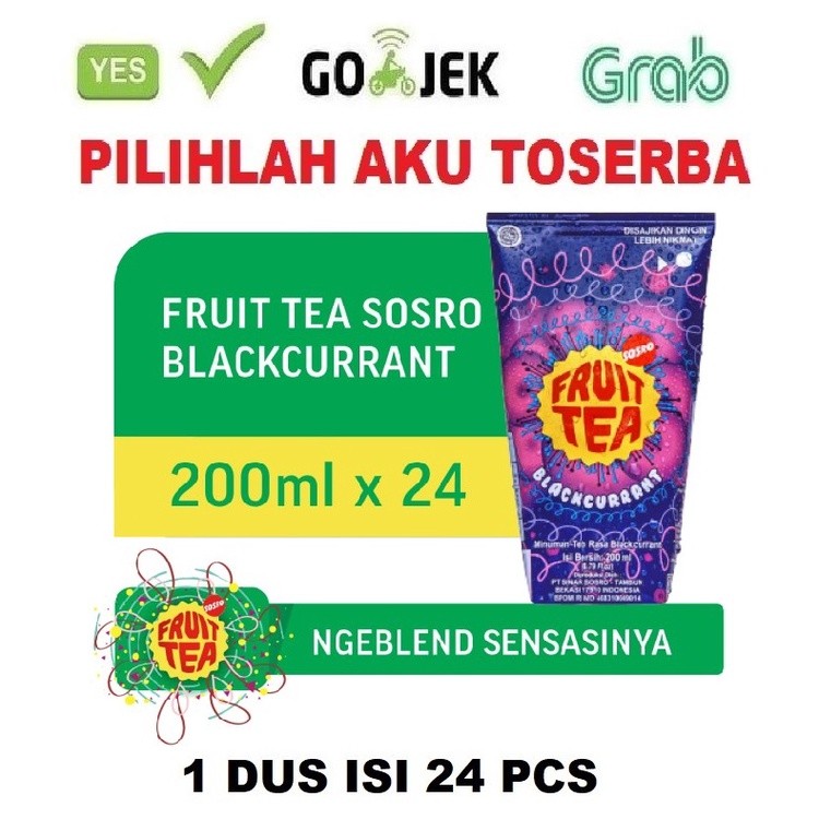 Jual Fruit Tea Sosro BLACKCURRANT Genggam 200 ml - (HARGA 1 DUS ISI 24 ) | Shopee Indonesia