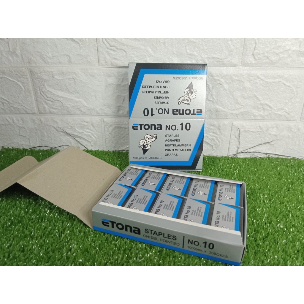 Jual etona - Isi Steples NO 10 (1 BOX ISI 20 PACK ) | Shopee Indonesia