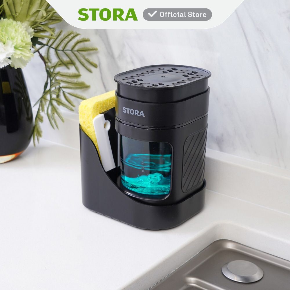 Jual Stora Dispenser Sabun Cuci Piring Dengan Caddy - Hitam Wadah ...
