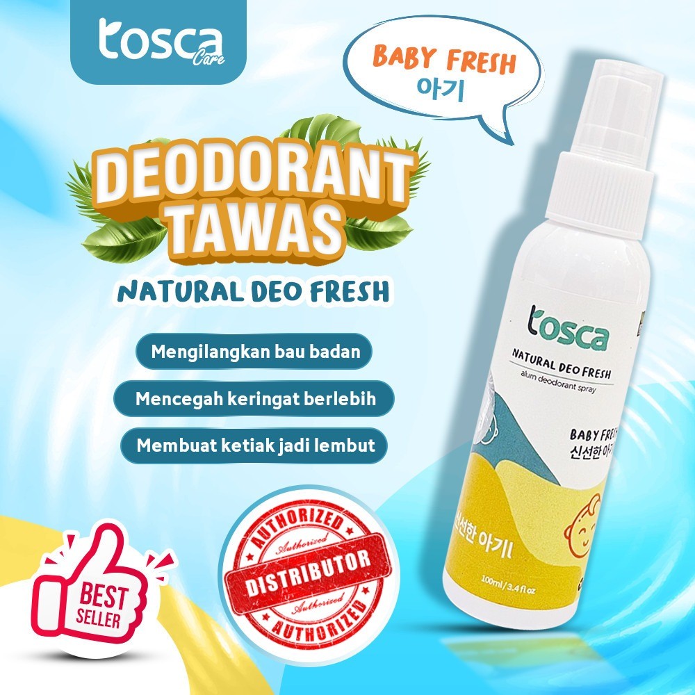 Jual DEODORAN ANAK DAN DEWASA - Deodorant Mencerahkan Ketiak TOSCA Natural Deodorant Spray 100ml ...