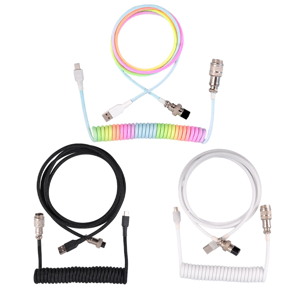 Jual Type C Mechanical Keyboard Coiled Cable USB Keyboard Wire ...