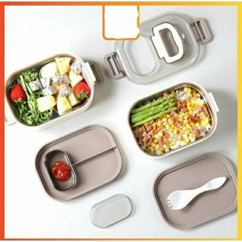 Jual Lunch Box / Kotak Makan 1 Lapis Persegi Panjang 700 Ml | Shopee ...