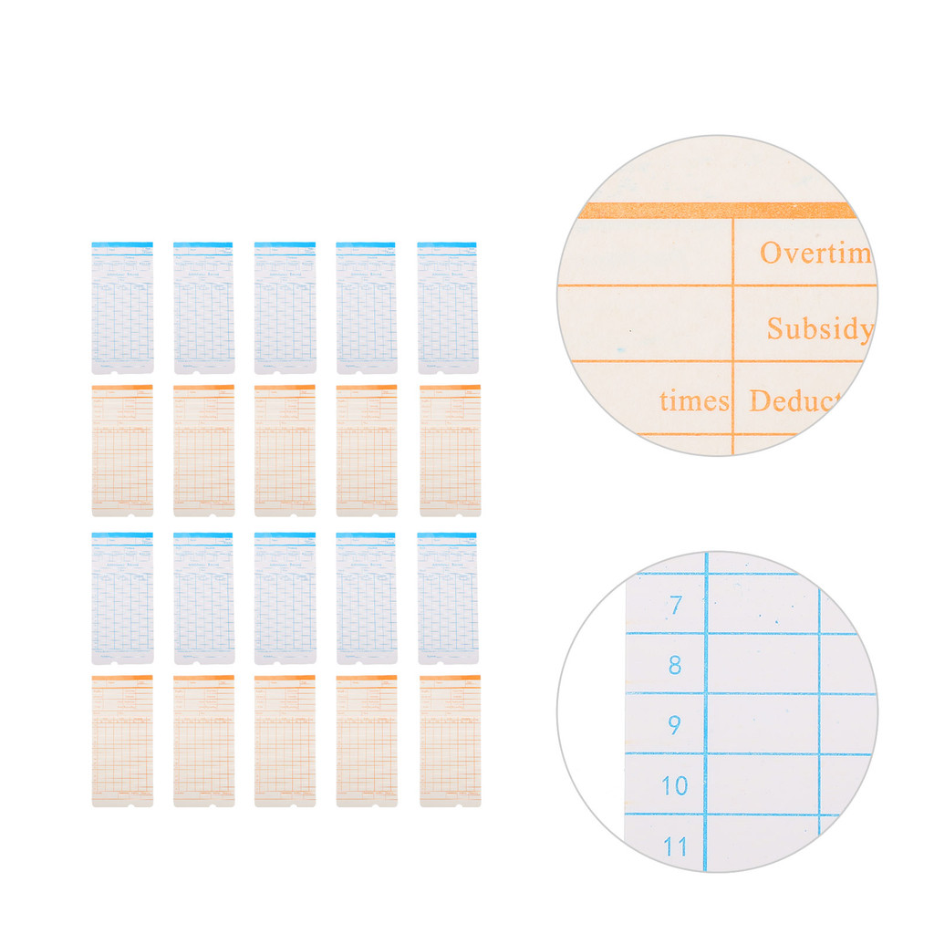Jual 100 Sheets Time Clock Attendance Record Books Office Use Cards ...
