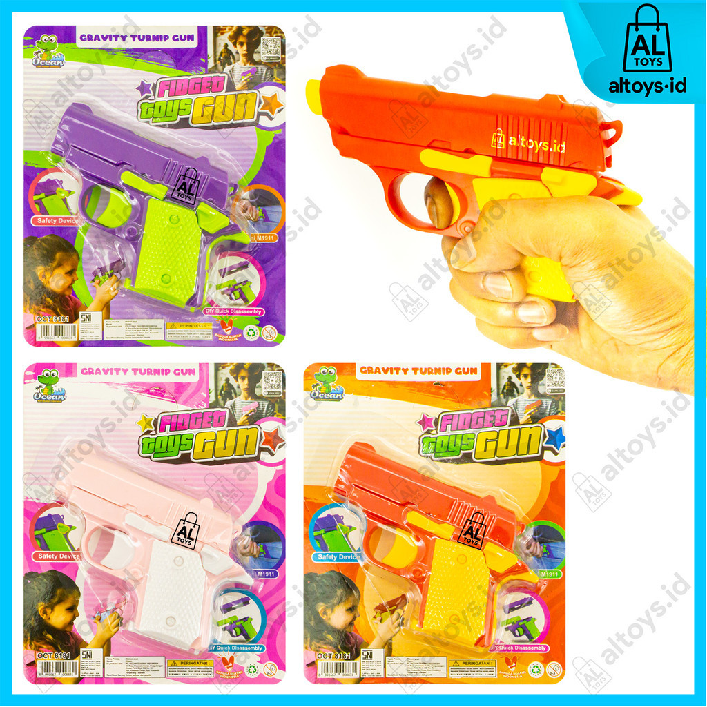 Jual Mainan Anak 3D Fidget Toys Guns Miniatur Tembak Pistol Kokang ...