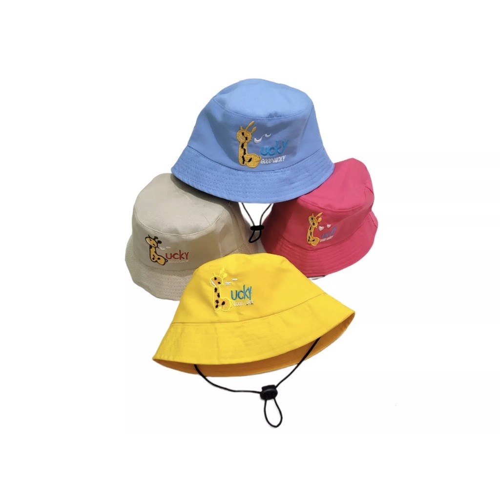 Jual BUCKET HAT TALI ANAK CITRA1124 GOOD LUCKY / BUCKET ANAK BORDIR ...
