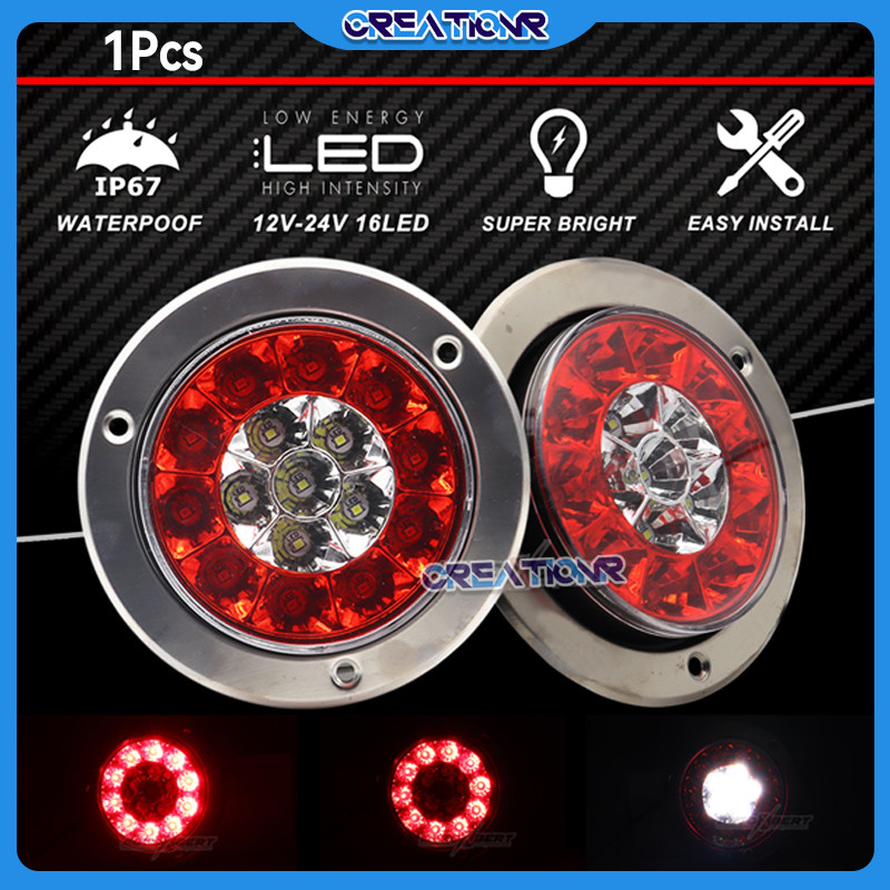 Jual 2pcs Putaran 24v 12v 2 Warna Lampu Stop Rem Belakang Kedip/16led ...