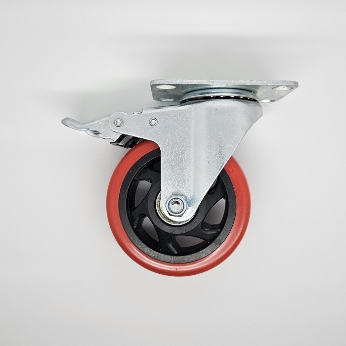 Jual Roda Pu Merah Double Bearing Medium Duty 4 Inch Rem | Shopee Indonesia