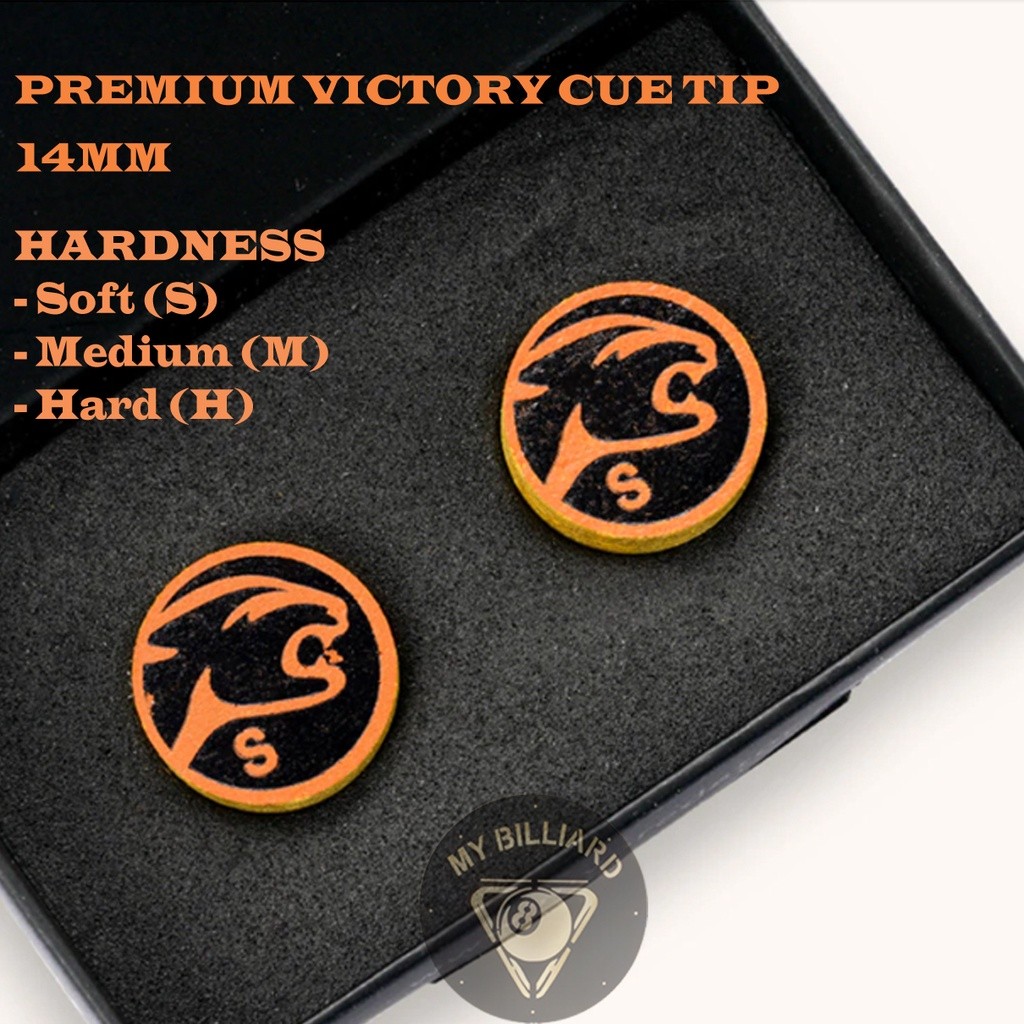 Jual Victory Billiard Cue Tip 14 mm 14mm stick stik billiar biliar cue ...