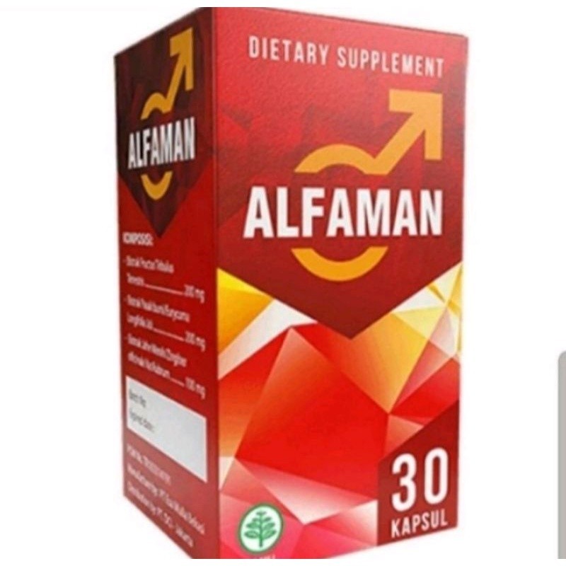 Jual Alfaman Asli Obat Kuat Herbal Stamina Pria Original isi 30 caps ...