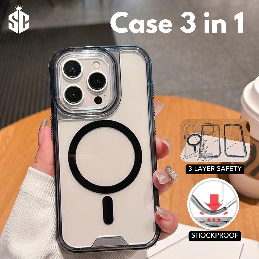 Jual Case Magsafe 3 in 1 Hyper Protection For Iphone 11 12 13 14 15 16 ...