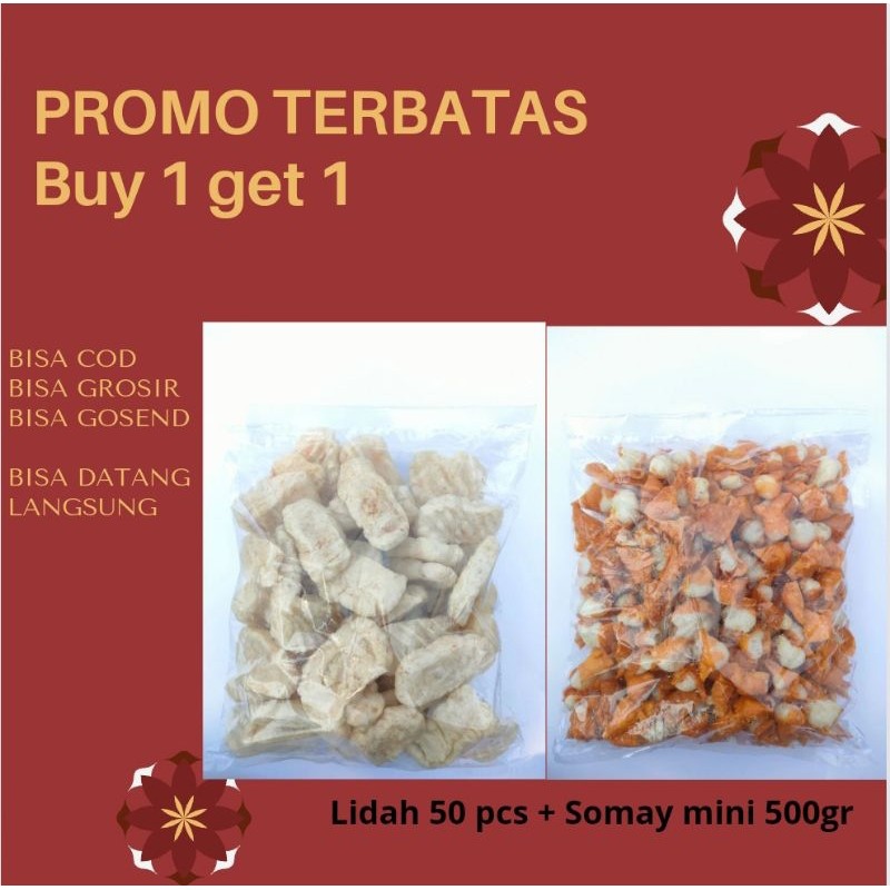 Jual Cuanki Lidah 50 pcs + Somay mini Gurilem Batagor mini 500 gr ...