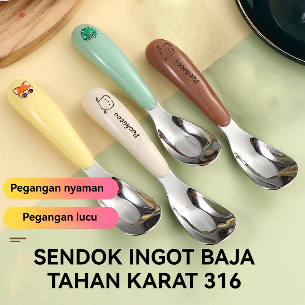 Jual sendok belajar makan anak stainless Makan Dengan Anak-anak | Shopee Indonesia