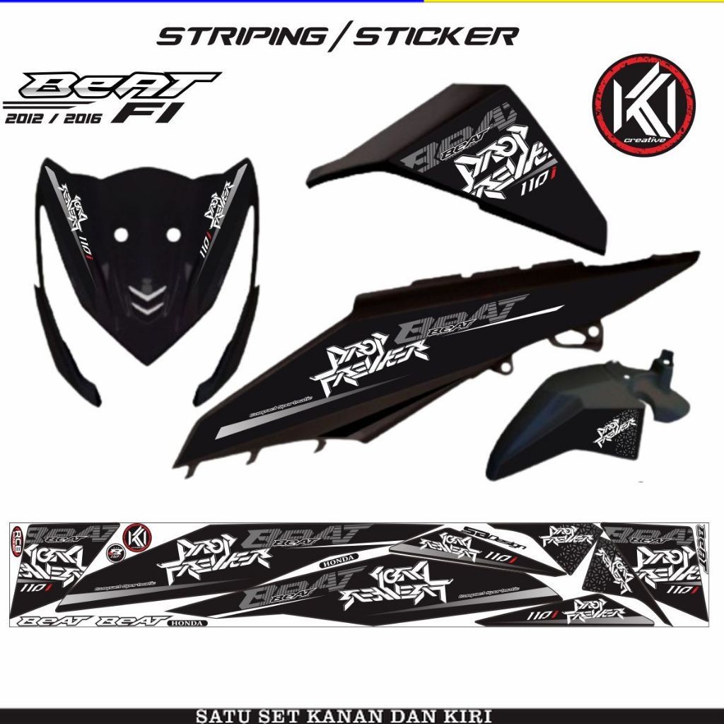 Jual STIKER STRIPING POLET MOTOR BEAT F1 2014 motif terlaris | Shopee ...