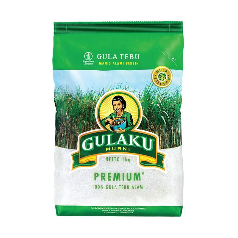 Jual Gulaku Premium Gula Pasir Tebu Putih Murni Kemasan Hijau 1 kg ...