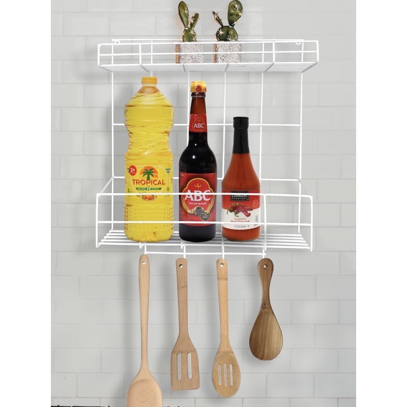 Jual SHAFFSHOP Rak Dapur Gantung Rak Kamar Mandi gantung susun 2 Rak ...