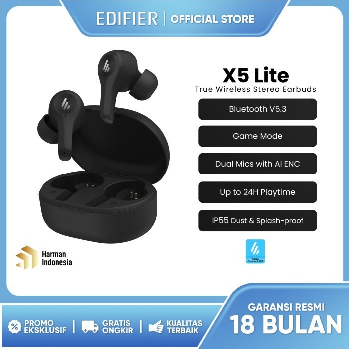 Jual Edifier TWS X5 Lite True Wireless In-Ear Bluetooth 5.3 Earphones ...