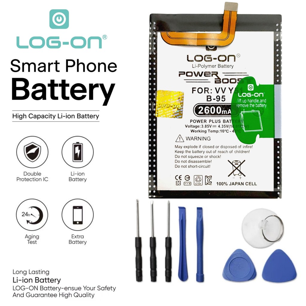 Jual LOG ON BATERAI VIVO Y51 2015 BATRE DOUBLE POWER DOUBLE IC BATTERY | Shopee Indonesia