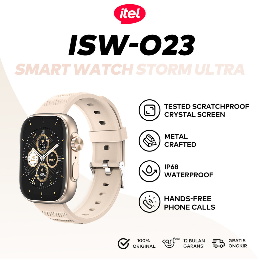 Jual itel SmartWatch ISW-O23 3 Active | Tahan Air IP68 100 Mode Olahraga SpO2 Telepon Bluetooth ...