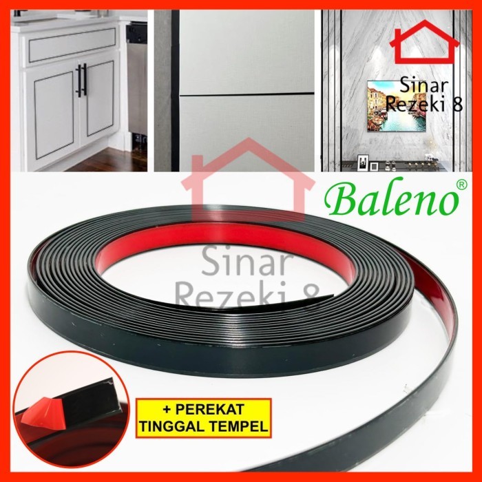 Jual List Strip PVC Hitam Baleno / Black Lis Edging Plat Dinding ...