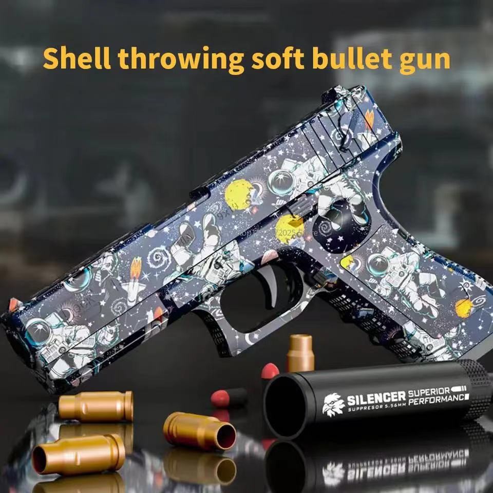 Jual EVA Soft Bullet Toy Guns 3D Printed Small Pistol Toys Pistol ...