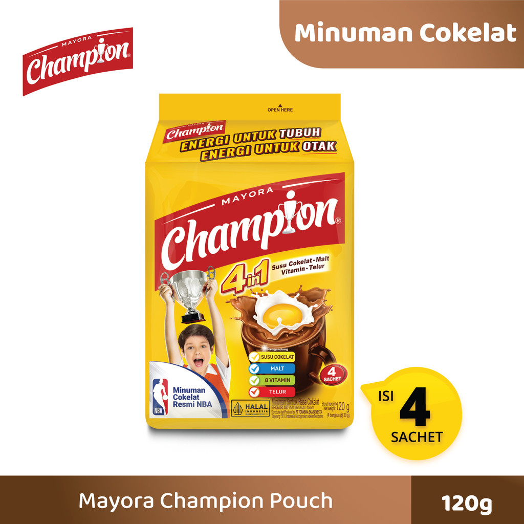 Jual Minuman Cokelat Mayora Champion Pouch | Shopee Indonesia