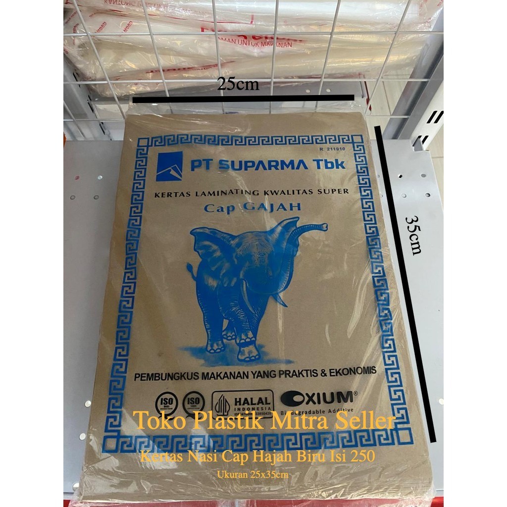 Jual Kertas Nasi Cap GAJAH Biru 25x35 | Shopee Indonesia