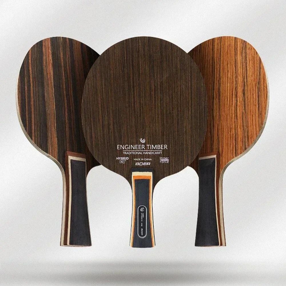 Jual Table Tennis Racket 5 Layers Pong Blade Paddle Ebony Dalbergia ...