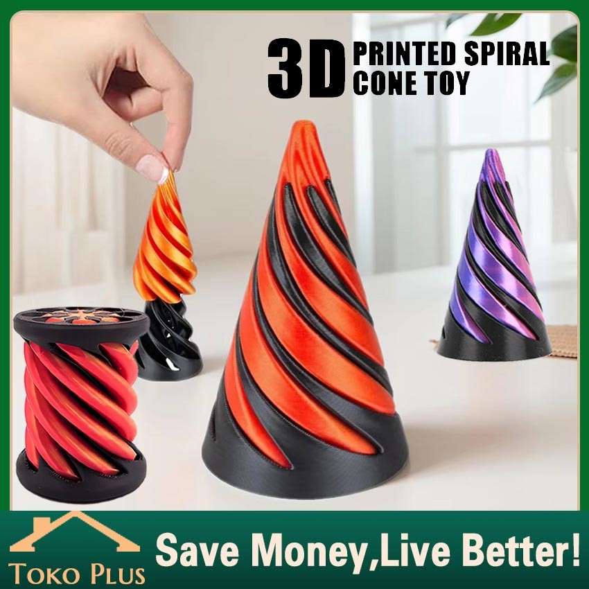 Jual Fidget Spiral Pyramid 3D | Mainan Fidget Putar Piramid Anti Stress ...