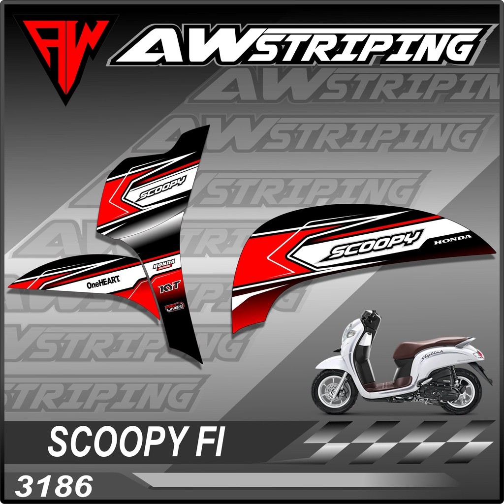 Jual Sticker Striping Scoopy Fi New 2017-2019 semi full variasi Scoopy ...