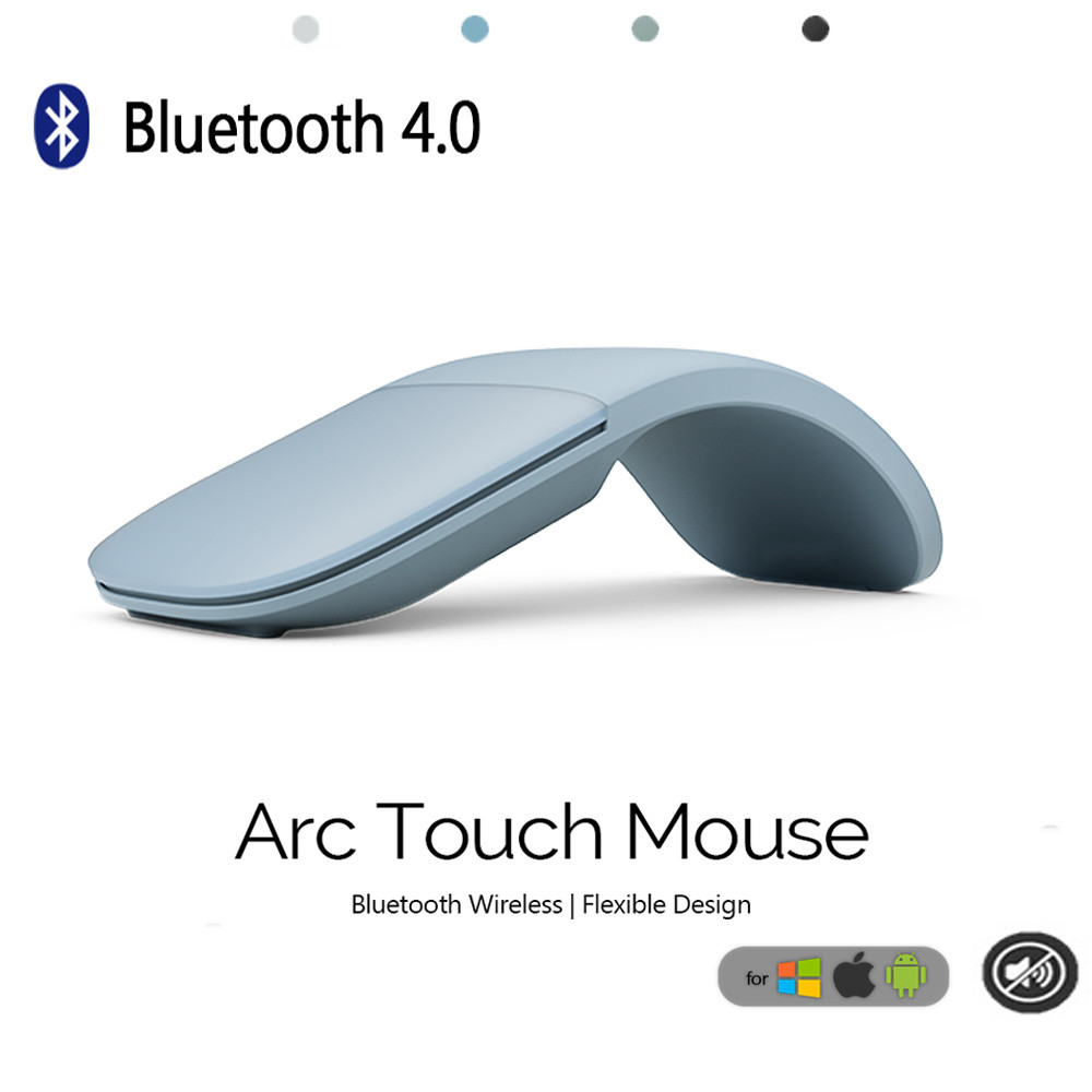 Jual Folding Bluetooth Wireless Mouse Foldable Ultra Thin Arc Touch ...