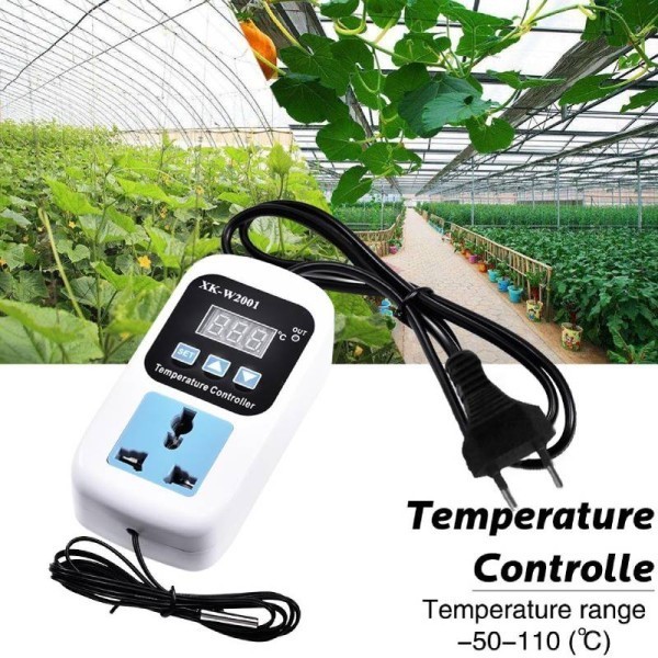 Jual Electronic Temperature Control Socket Stop Kontak Digital Thermostat Timer Switch Probe
