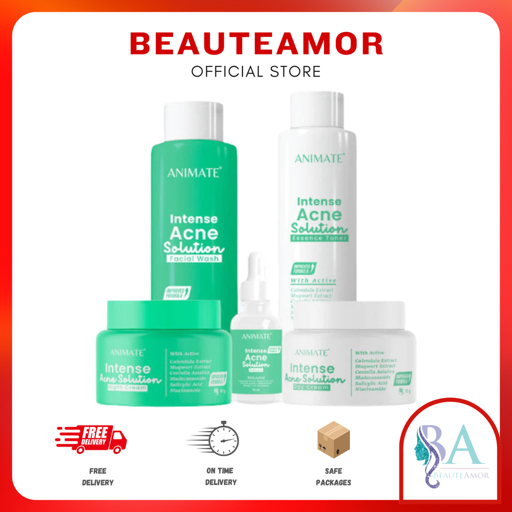 Jual Animate Intense Acne Solution Series 5in1 | Beauteamor | Shopee ...