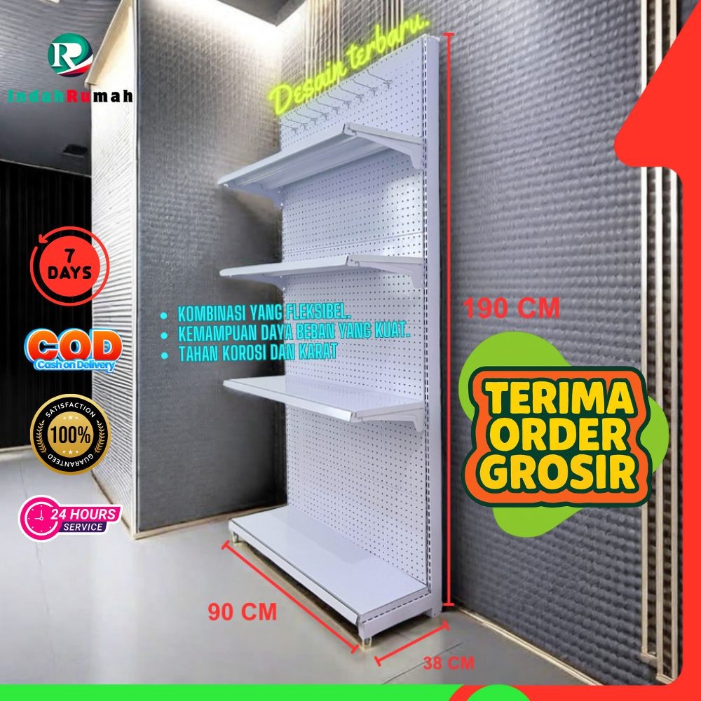 Jual Rak Organizer Supermarket Rak Display Jualan 100% Baja Papan ...
