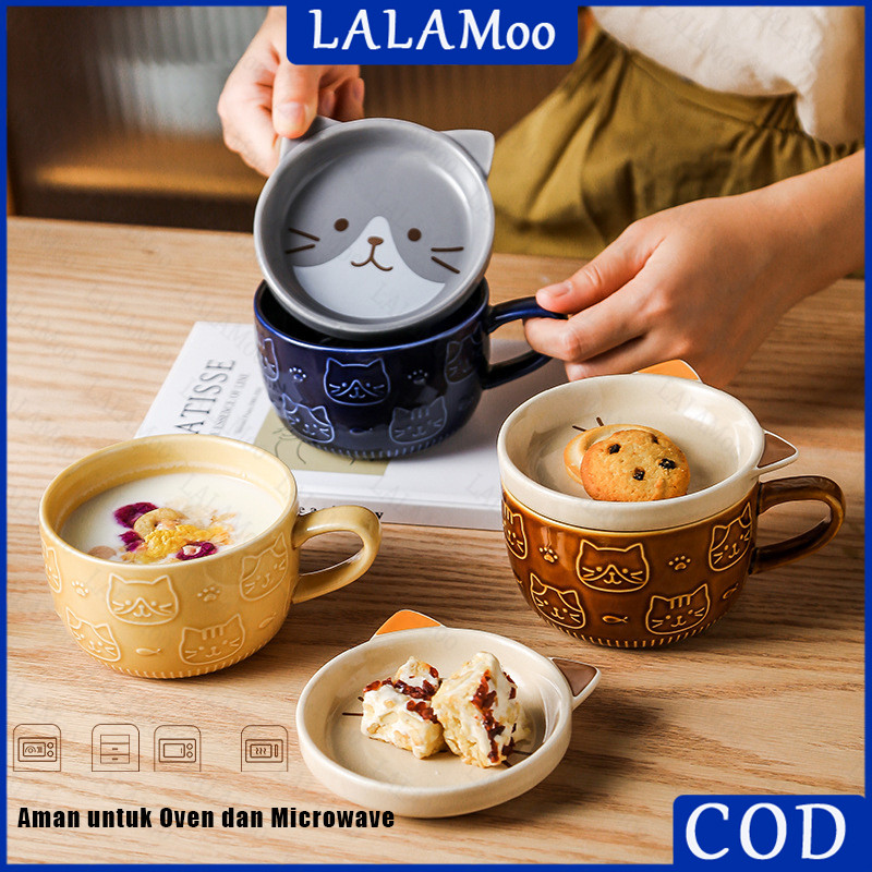Jual [COD] Cangkir Kucing Keramik Lucu / Set Ceramic Cup Cartoon Cat ...