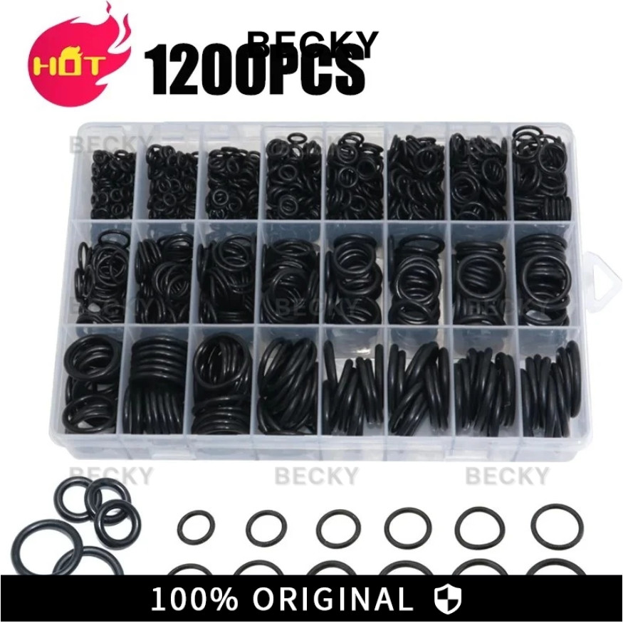 Jual BECKY COD 1200 pcs Karet Seal O Ring 1200pcs HNBR / Rubber O Ring Seal Tightening +Box ...