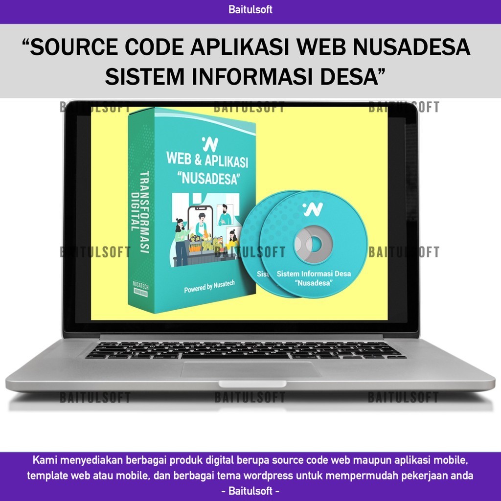 Jual SOURCE CODE APLIKASI WEB SISTEM INFORMASI DESA INCLUDE WEBSITE DESA NUSADESA D49 BAITULSOFT ...