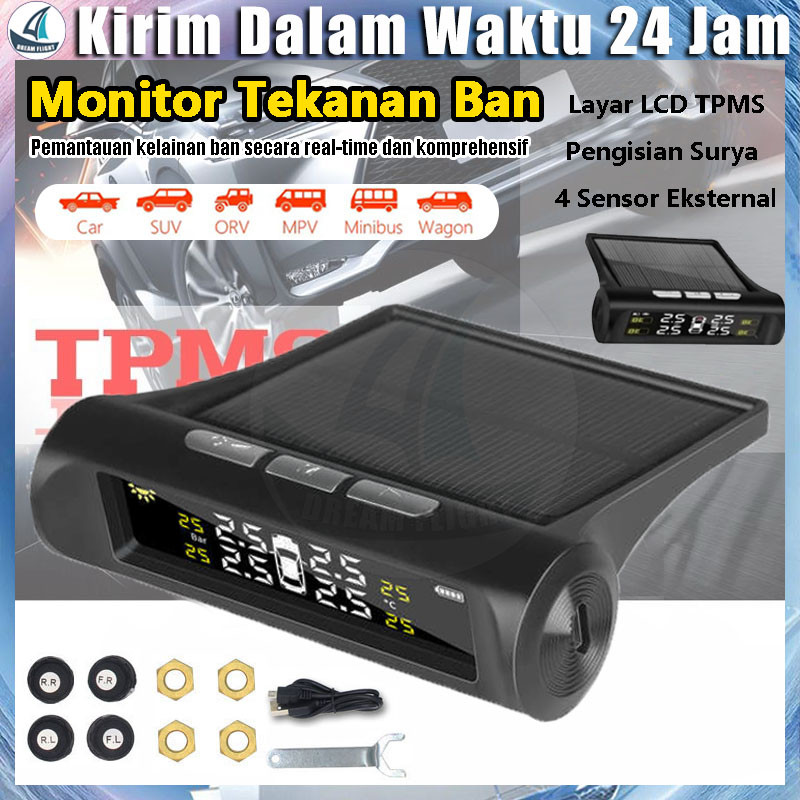 Jual 【Barang Spot】TPMS T1 Alarm Pengukur Tekanan Ban Mobil Tire Layar ...