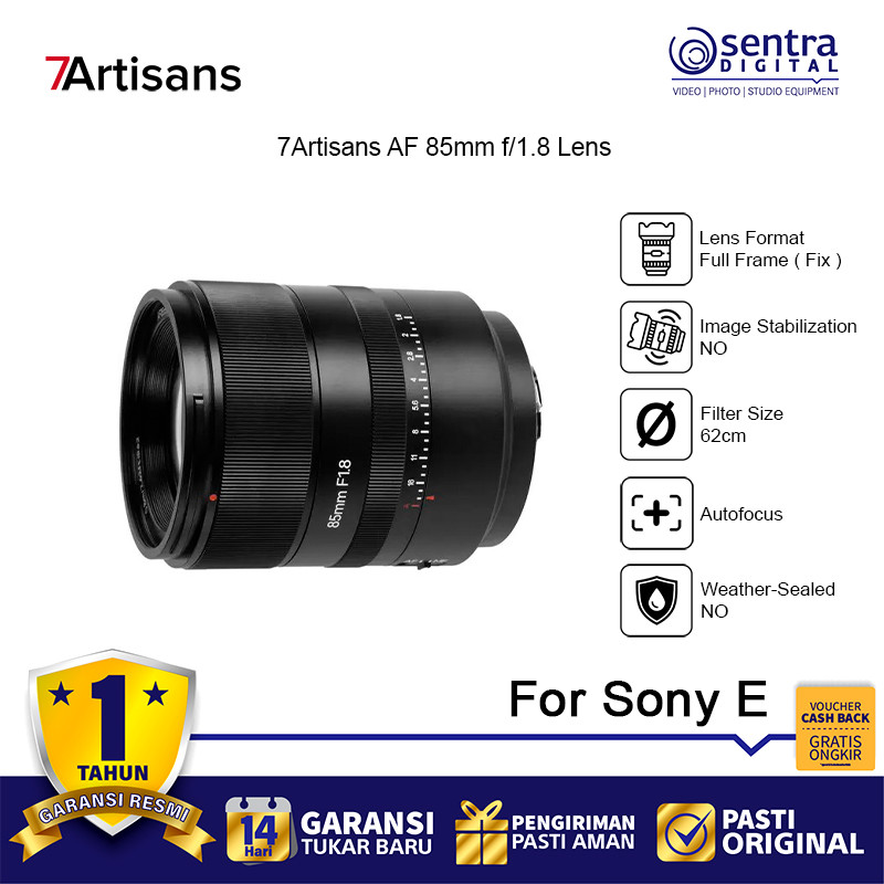 Jual 7 Artisans AF 85 mm f1.8 for Sony E Mount Lensa 7Artisans 85mm f/1 ...