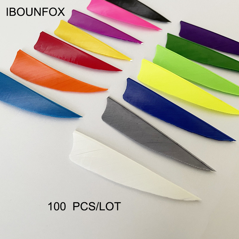 Jual 100PCS 3Inch IBOUNFOX Archery Feather for Arrow Fletching Left ...