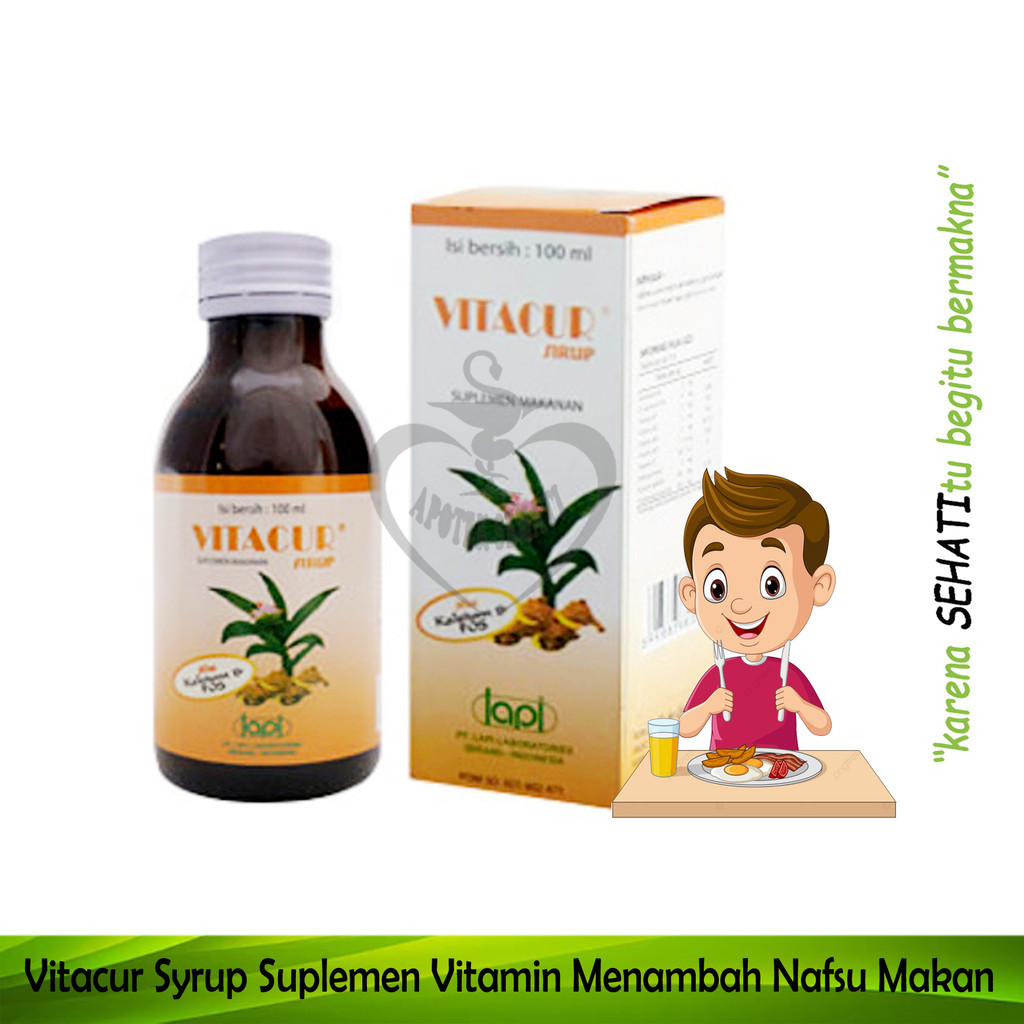 Jual Vitacur Sirup 100ml Multivitamin Suplemen Daya Tahan Tubuh Nafsu ...
