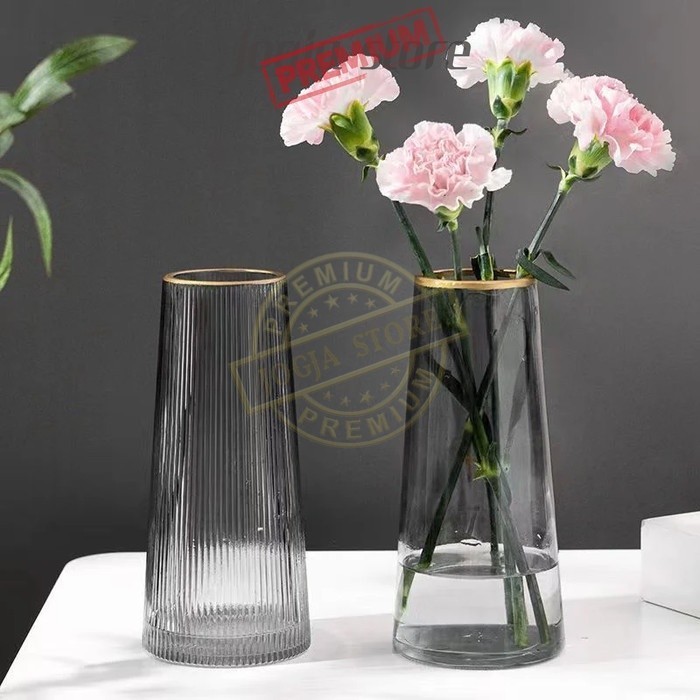 Jual Vas Bunga Kaca Pot Bunga Dekorasi Interior Motif Origami Vase ...