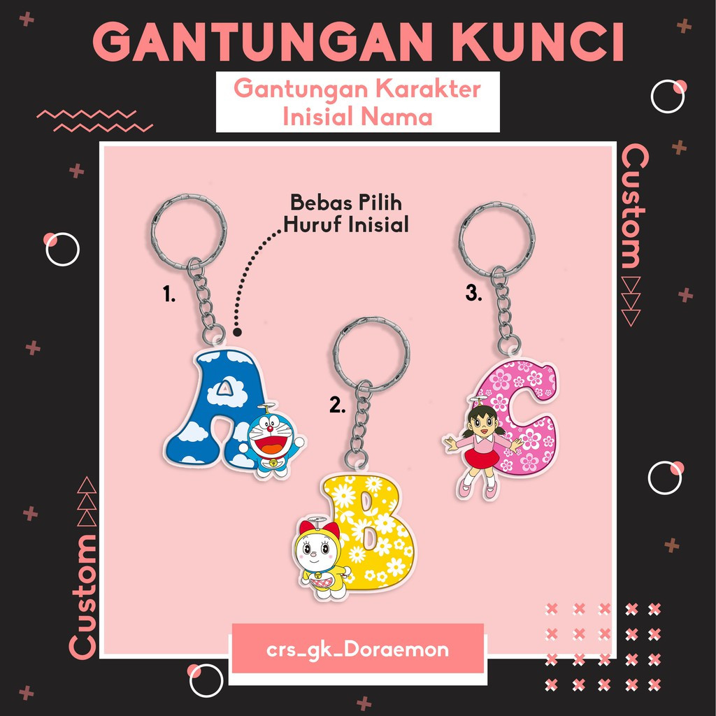 Jual Gantungan Kunci 1 sisi - Ganci 1 sisi - Keychain Karakter Bentuk ...