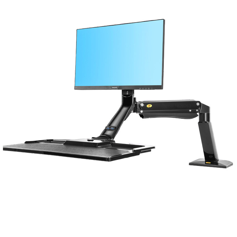 Jual NB40 Ergonomic Height Adjust Computer Sit Stand Workstation 22-32 ...