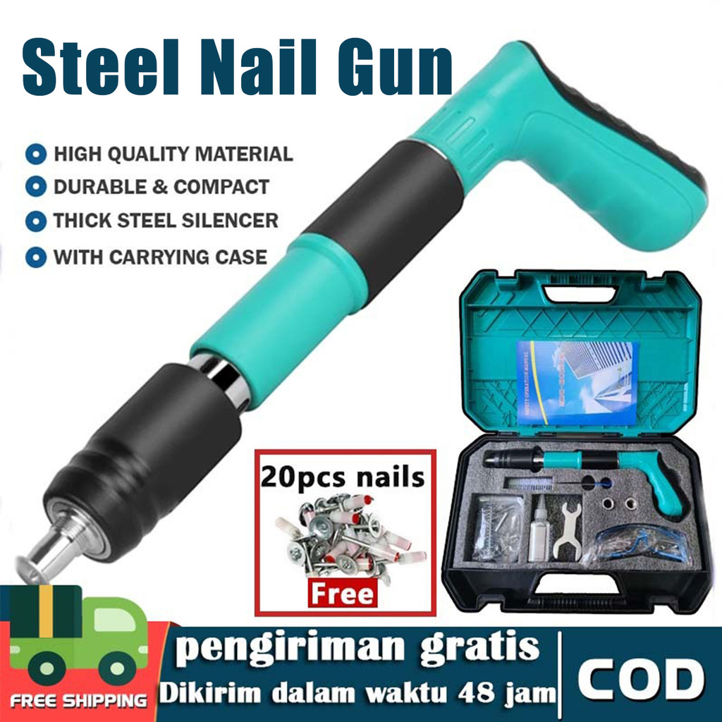 Jual Mini Stampset Mesin Stamp Alat Tembak Paku 7.3mm Beton Besi ...