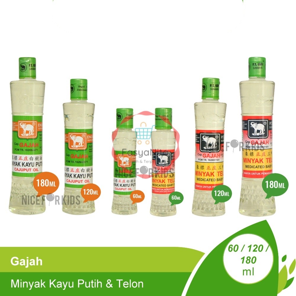 Jual Minyak Telon Cap Gajah & Minyak Kayu Putih Cap Gajah Semua Ukuran ...