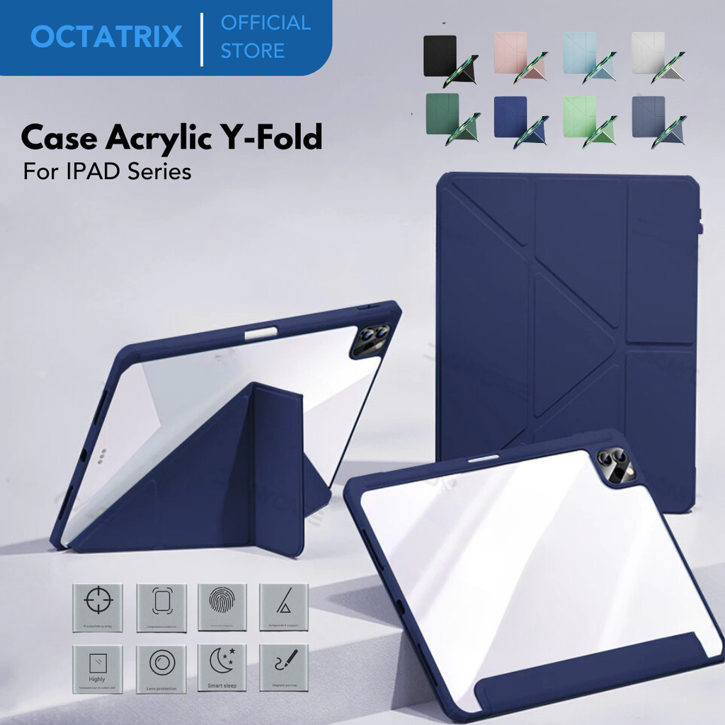 Jual Case Ipad Air 6 / Pro 11" Gen 7/8/9 10.2" / Y-Stand Acrylic Casing ...