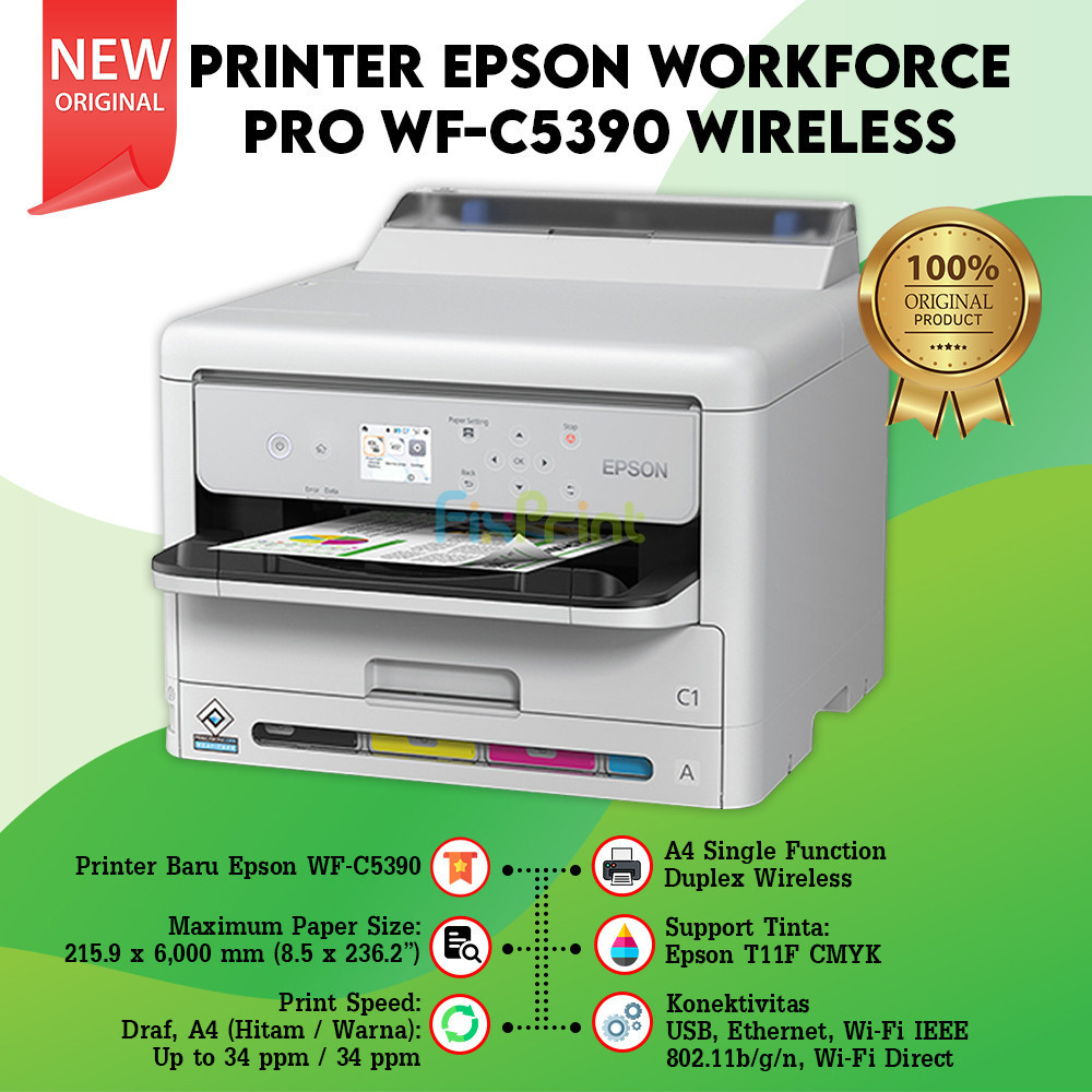 Jual Printer Epson Workforce Pro C5390 WF-C5390 A4 Single Function Pengganti WF-C5290 Duplex ...
