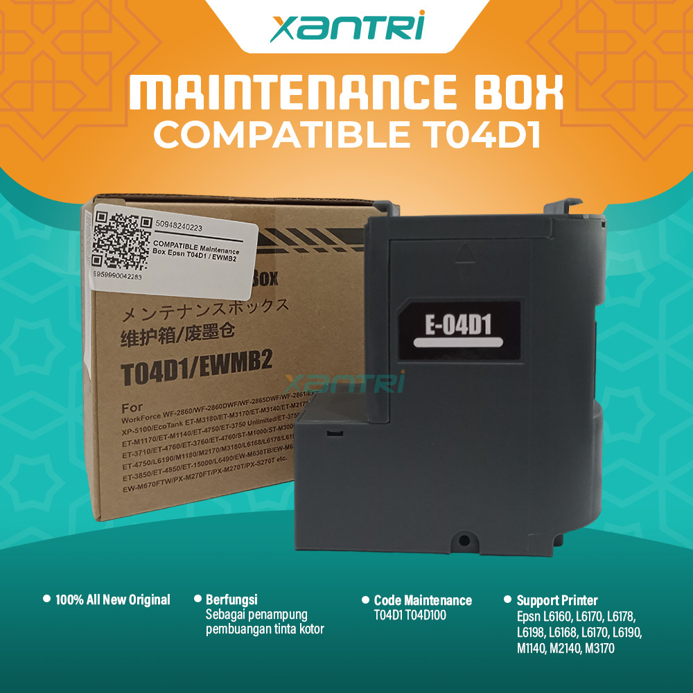 Jual Xantri - Maintenance Box Xantri T04D1 Compatible For Printer L6160 ...