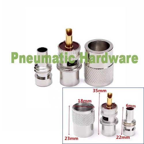 Jual LDC99 PL259 UHF Connector Male Plug With Reducer for RG8X RG59 RG8 ...